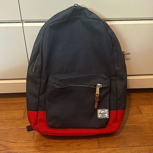 Herschel Supply Company | Bags | Herschel Backpack Red Blue Like New ...